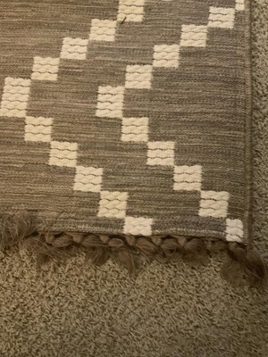 Check Diamonds Outdoor Rug Tan - Threshold™ : Target