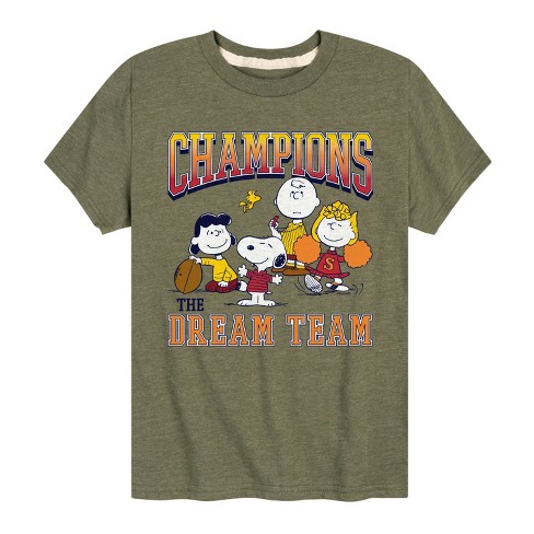 Peanuts Snoopy Charlie Lucy Sally Football Champions Short Sleeve ...