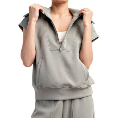 Women's Modal Quarter Zip Top - Rae Mode : Target