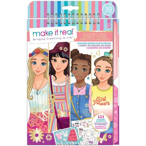 Make It Real: Blooming Vibes Fashion Design Sketchbook Set : Target