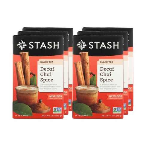 Stash Tea Decaf Chai Spice Tea - Case Of 6/18 Bags : Target
