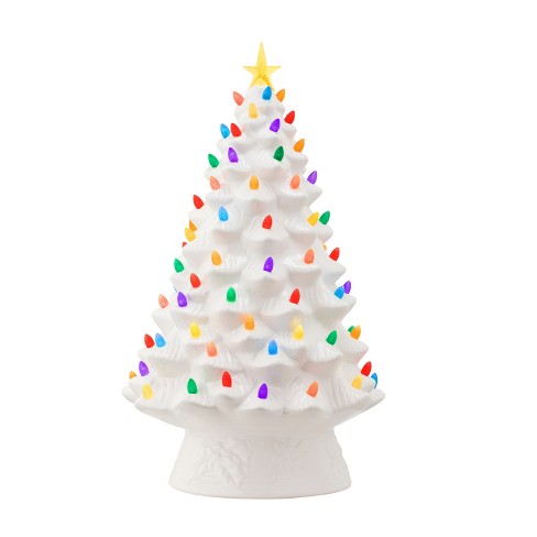 Mr. Christmas Nostalgic Ceramic Led Christmas Tree - 18" - White : Target