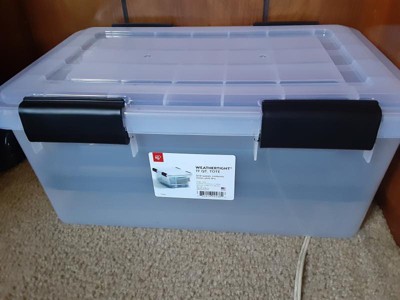 Iris Usa 19qt Weatherpro Airtight Plastic Storage Bin With Lid And Seal ...