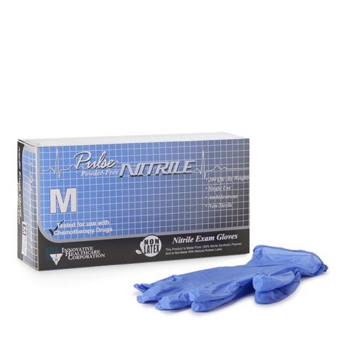 Pulse Nitrile Disposable Nitrile Exam Glove Standard Cuff Length Medium ...