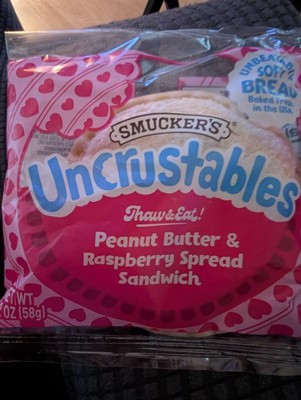 Smucker's Uncrustables Frozen Peanut Butter & Raspberry Spread Sandwich ...