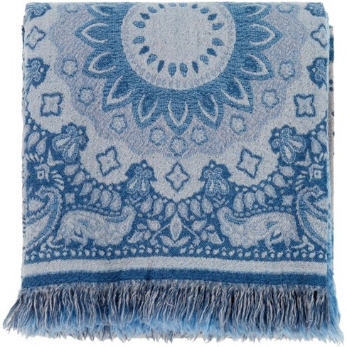 Mark & Day Silz 50"w X 60"l Solid And Border Bright Red Throw Blankets ...