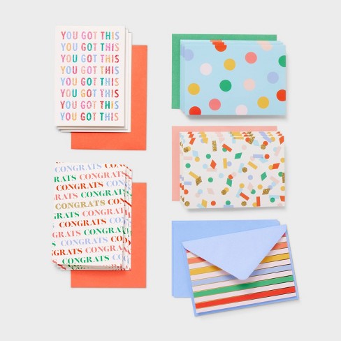50ct Cards - Spritz™: Assorted Boxed Card Packs, Abstract Patterns ...