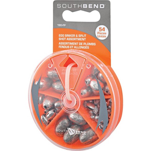 Southbend 54-piece Egg & Split Shot Sinker Kit Assortment 190-fp : Target