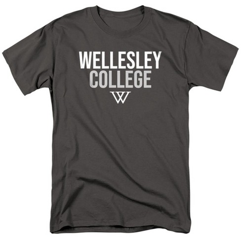 Campus Lab Wellesley College Official Stacked Adult T Shirt, Charcoal ...