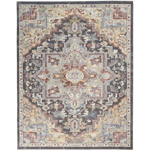 Nourison Juniper Jpr04 Indoor Only Area Rug - Charcoal Multi 7'10" X 9 ...