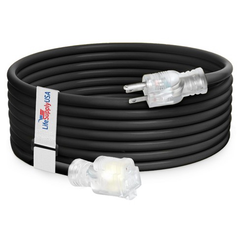 Lifesupplyusa 25ft Power Extension Cord Outdoor & Indoor Waterproof ...