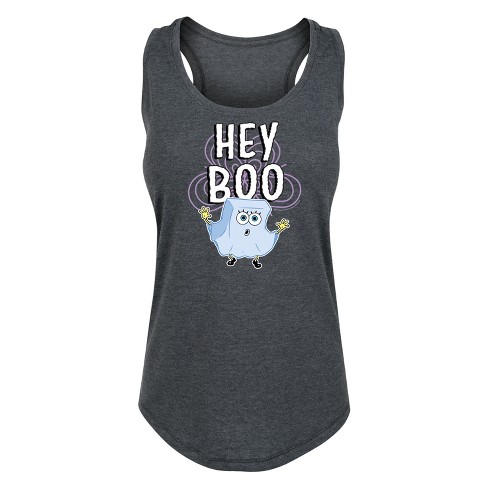 Women's Spongebob Squarepants Hey Boo Graphic Racerback Tank - Heather ...