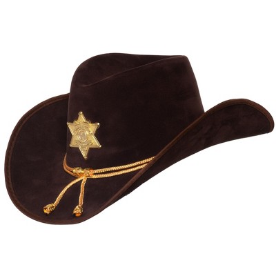 Halloweencostumes.com Adult's Brown Outlaw Cowboy Hat, Brown : Target