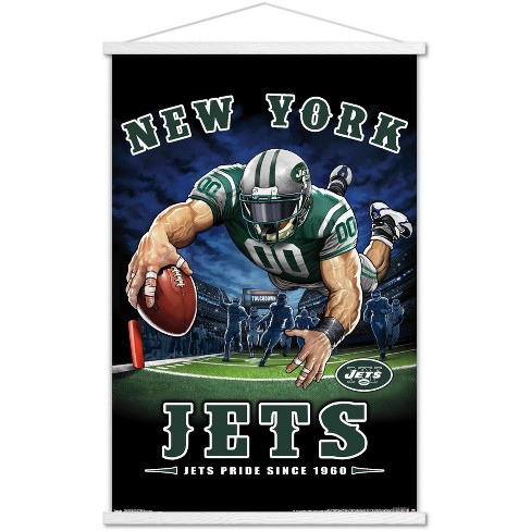 Trends International Nfl New York Jets - End Zone 17 Magnetic Framed ...