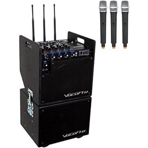 Vocopro Battery Powered P.a. System W/subwoofer Includes Three Wireless ...