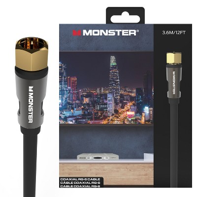 Monster Essentials Coaxial Video Cable - Rg-6 Coax Cable Gold-plated F ...