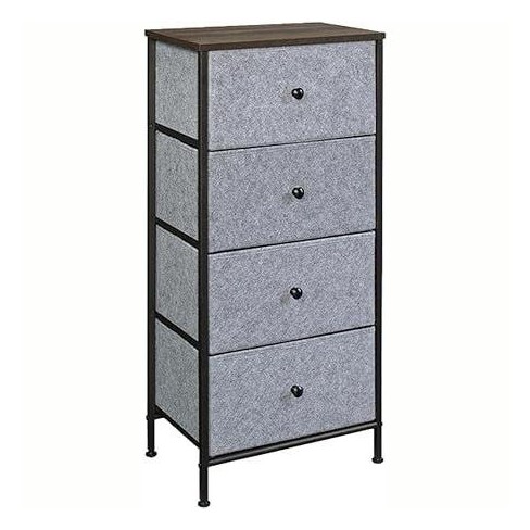 Urban Design 4 Compartment Drawer Unit,gray : Target