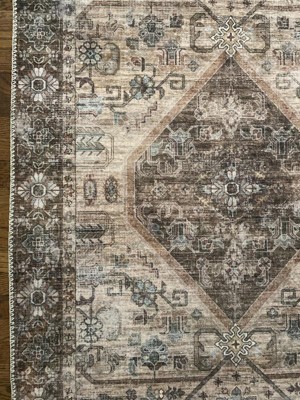 Nuloom Devin Machine Washable Vintage Medallion Area Rug : Target