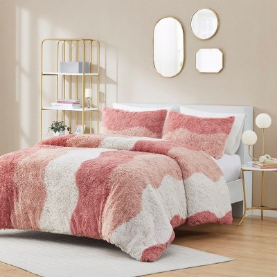 Xiyuyeu Cozy Twin/twin Xl Ombre Shaggy Faux Fur Sheet Set With ...
