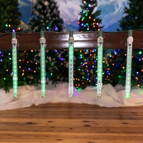 Novelty Lights Green 12" Led Cascading Meteor Starfall Tube Icicle ...