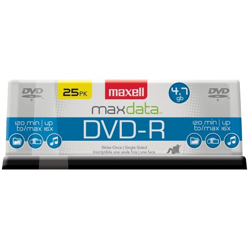 Maxell® Dvd-r 16x 4.7-gb/120-minute Single-sided Discs (25 Pack) In ...