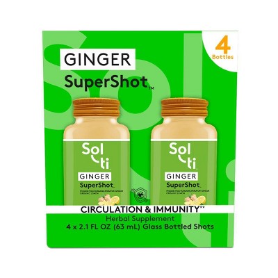 Sol-ti Ginger Supershot Circulation & Immunity Juice Shot - 4ct/2.1 Fl ...