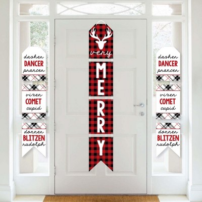 Big Dot Of Happiness Christmas Gnomes - Hanging Vertical Paper Door ...