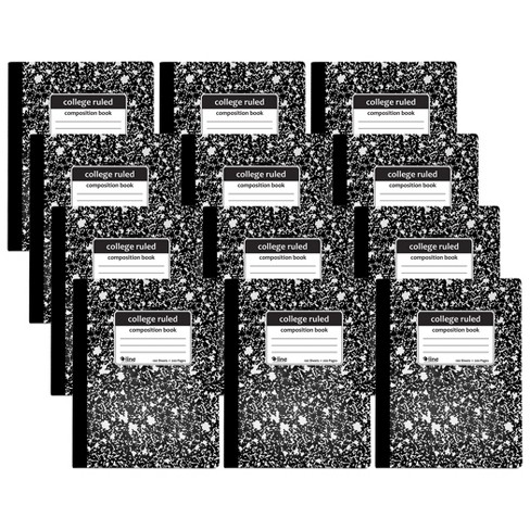 C-line® Composition Notebook, 100 Page, College Ruled, Black Marble ...