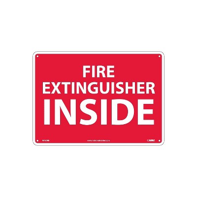 National Marker Notice Signs; Fire Extinguisher Inside 10" X 14" Rigid ...