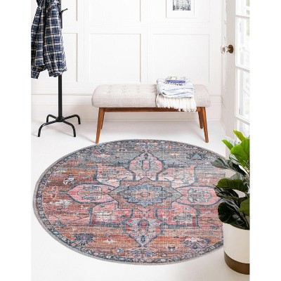 Unique Loom 3' 3 X 3' 3 Nostalgia Gem Machine Washable Multi Area Rug ...