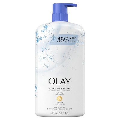 Olay Exfoliating Body Wash with Sea Salts for Cleansing and Smoothing ...