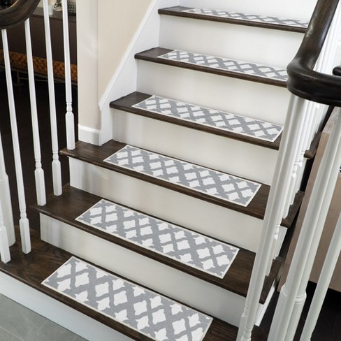 Sussexhome Floral Design 70 % Cotton Anti-slip Stair Treads, 9" X 28 ...