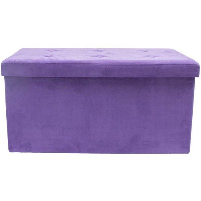 Velvet Tufted Storage Settee Bench Purple - Homepop : Target