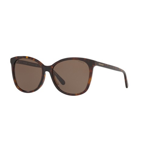 Coach Hc8271u 57mm Woman Square Sunglasses Dark Brown Lens : Target