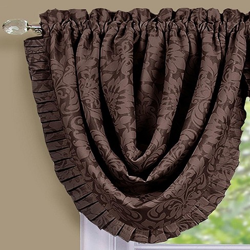 Kate Aurora Custom Rod Pocket Austrian Damask Window Valance With ...