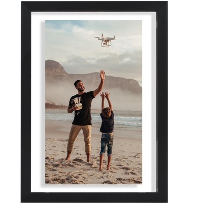 Americanflat Floating Aluminum & Plexiglass Frame - 5x7 - Black - 2 ...
