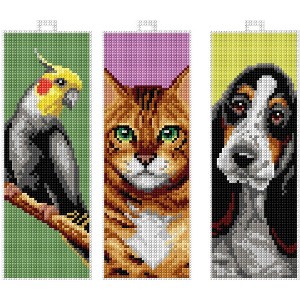 Orchidea Counted cross stitch kit with plastic canvas "Animals" set of ...