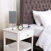 Petite Stick Lamp With Usb Charging Port And Fabric Shade Gray/white ...