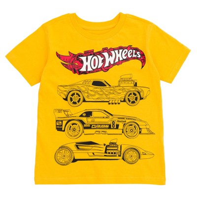Hot Wheels Toddler Boys T-shirt And Mesh Shorts Outfit Set Yellow ...