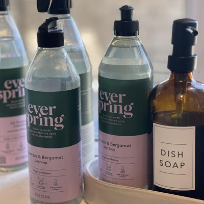 Lavender & Bergamot Liquid Dish Soap - 18 Fl Oz - Everspring™ : Target