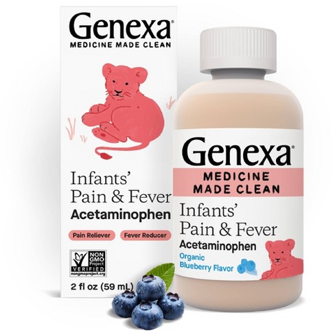 Genexa Infant's Acetaminophen Pain And Fever - Blueberry Liquid - 2 Fl ...