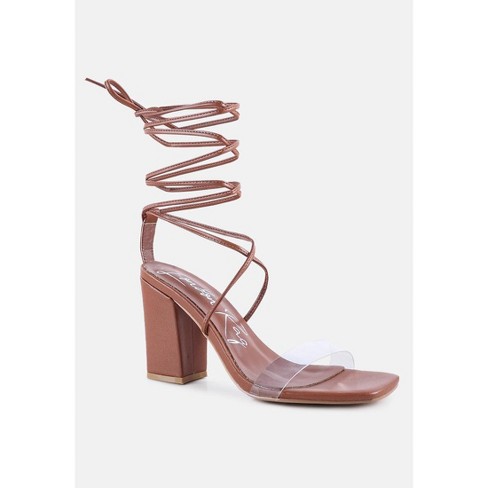 Strappy Tie-up Block Heels Sandals : Target