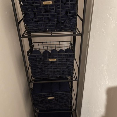 Folding 5 Shelf Narrow Black - Brightroom™ : Target