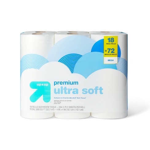 Premium Ultra Soft Toilet Paper - 18 Mega Rolls - Up & Up™ : Target