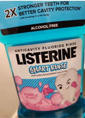 Listerine Smart Rinse Kids' Fluoride Anticavity Mouthwash Bubble Gum ...