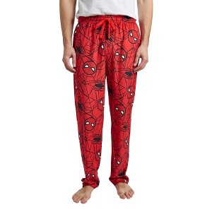 Spider-Man Classic All-Over Print Men’s Red Sleep Pajama Pants : Target
