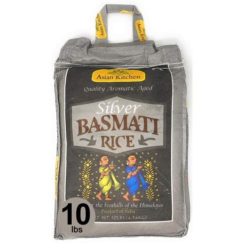 Asian Kitchen Silver White Basmati Rice - 10lbs (4.54kg) - Rani Brand ...