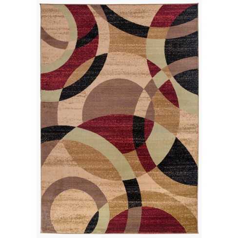 World Rug Gallery Geometric Circles Multi 7'10" X 10'2" Area Rug : Target