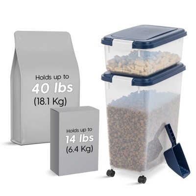 Iris Usa Premium Airtight Dog Food Storage Container, Up To 25 Lbs, 60% ...