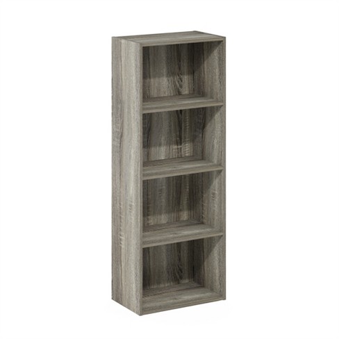 Furinno 4-tier Open Bookcase 4-cube Display Cabinet Floor Standing ...